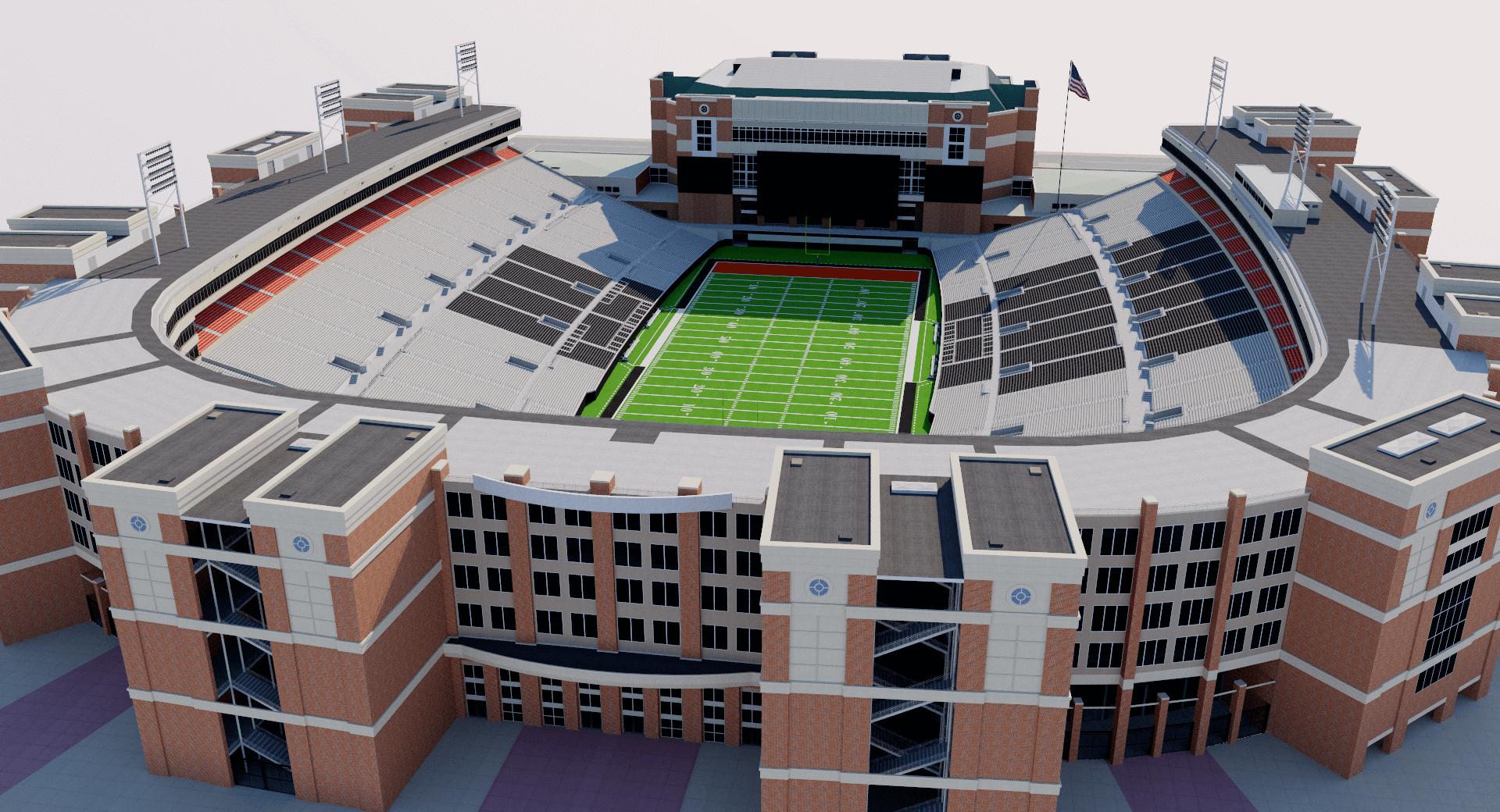 Boone Pickens Stadium - Oklahoma University Stadium USA 3D model ...