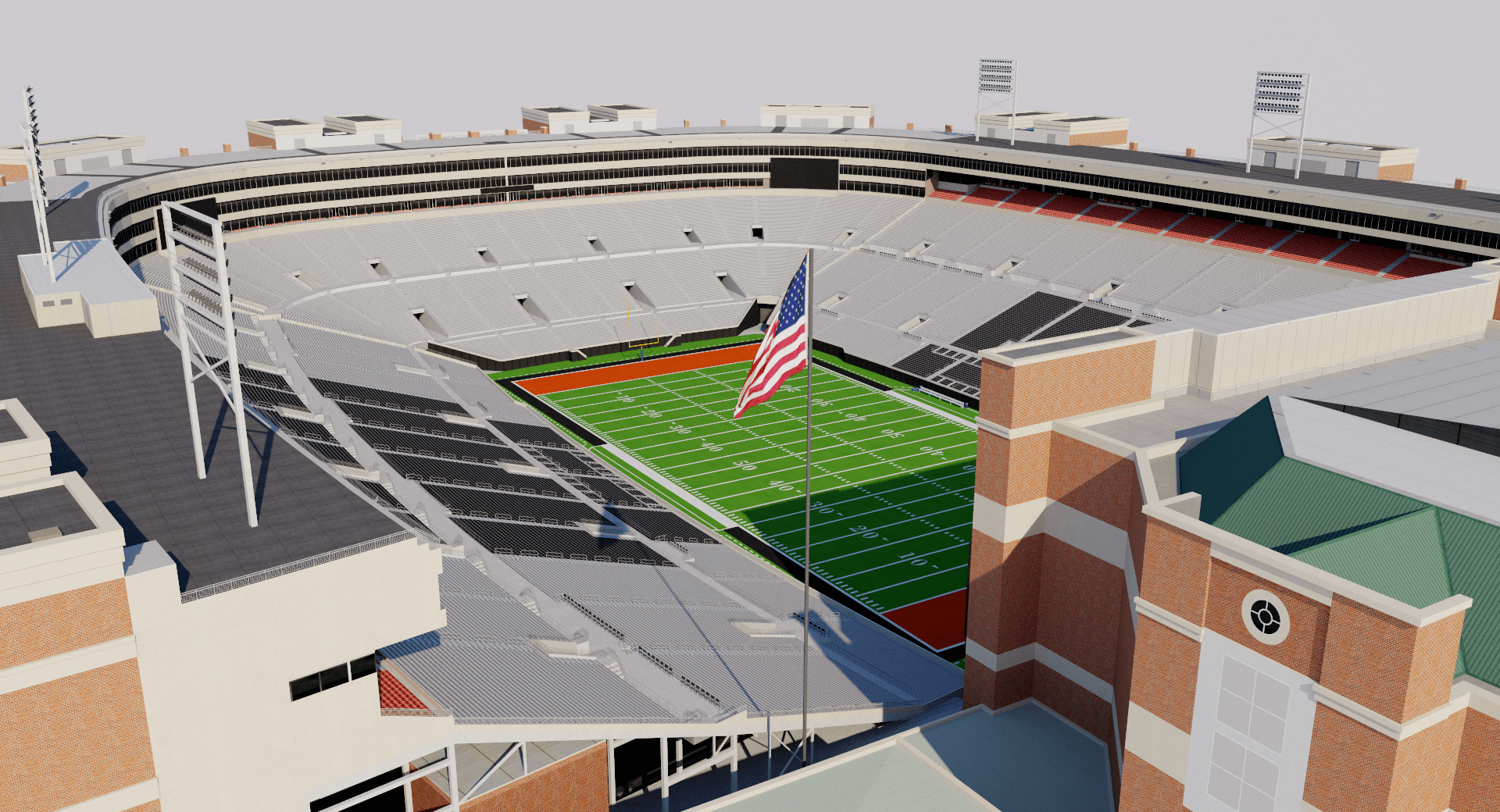 Boone Pickens Stadium - Oklahoma University Stadium USA 3D model ...
